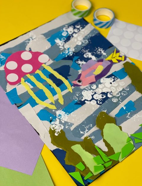 DIY Fun Craft for Kids: Underwater Collage Art - Happy Hands Pottery ...